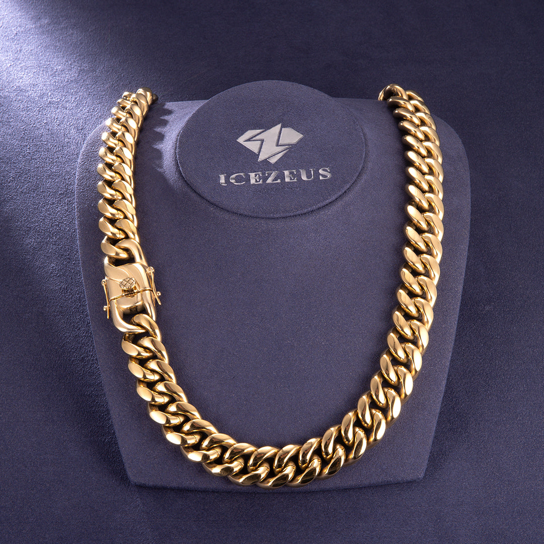 20mm Miami Cuban Link Chain in Yellow Gold – IceZeusShop
