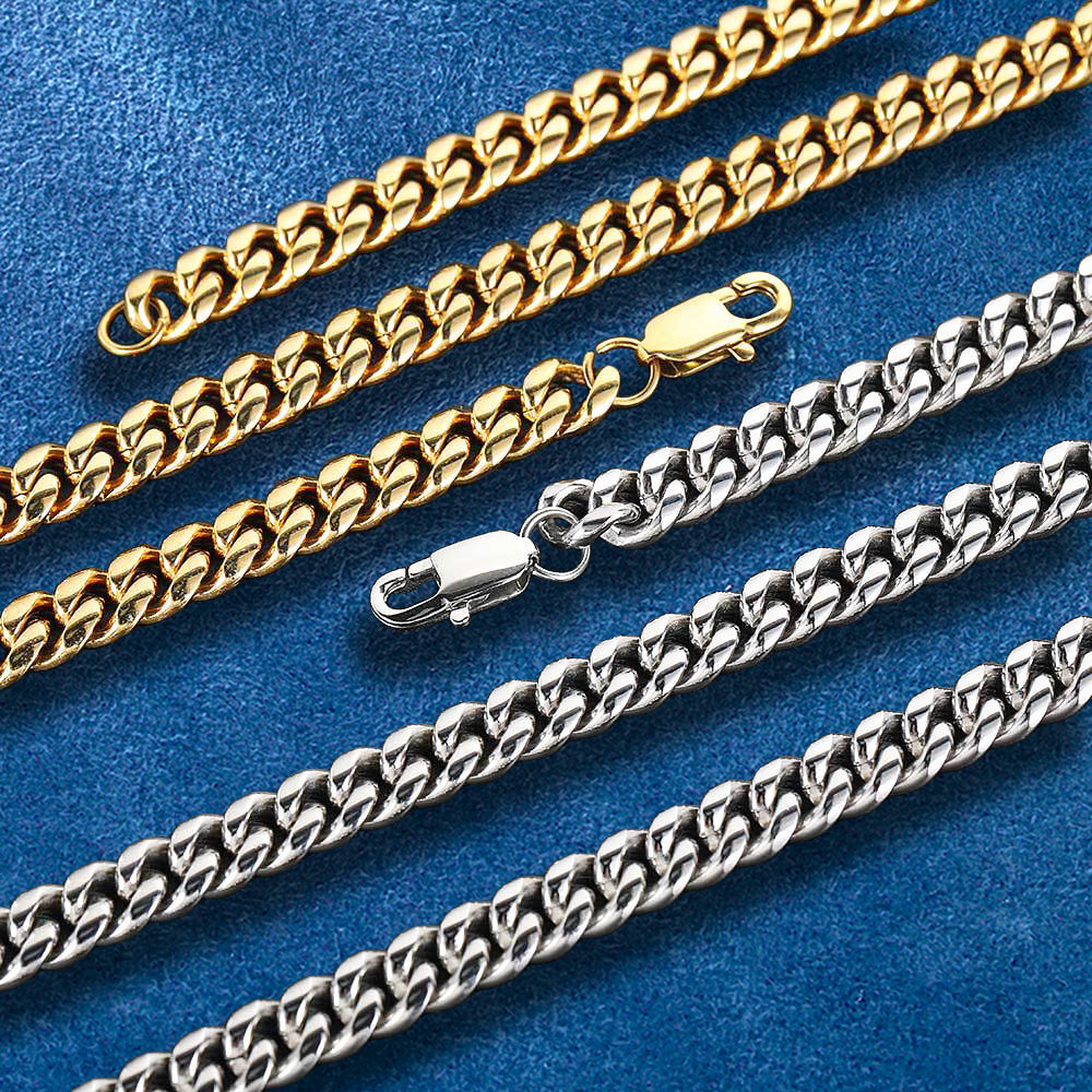 6mm Stainless Steel Miami Cuban Link Chain – IceZeusShop