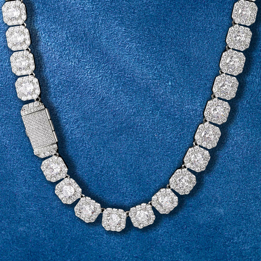 10mm Iced Out Clustered Tennis Chain – IceZeusShop