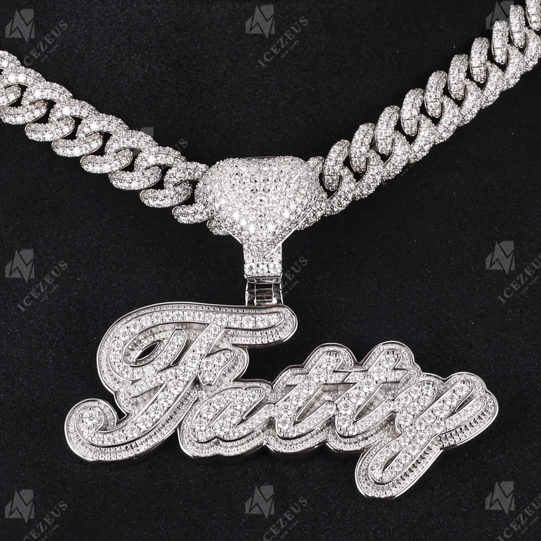 Custom Iced Out Heart Bail Letter Pendant – IceZeusShop