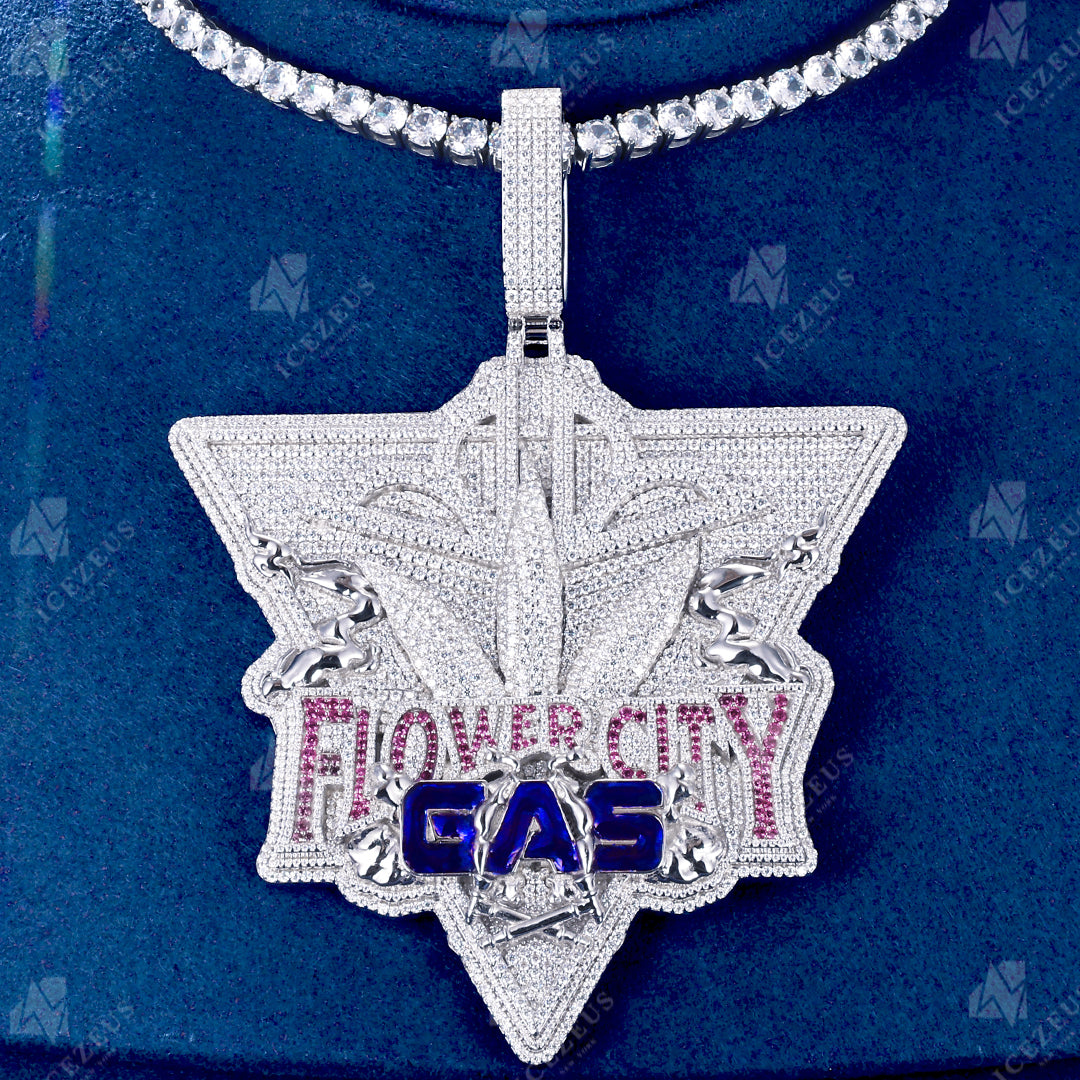 Custom Iced Out Purple Gas Letter Name Pendant – IceZeusShop