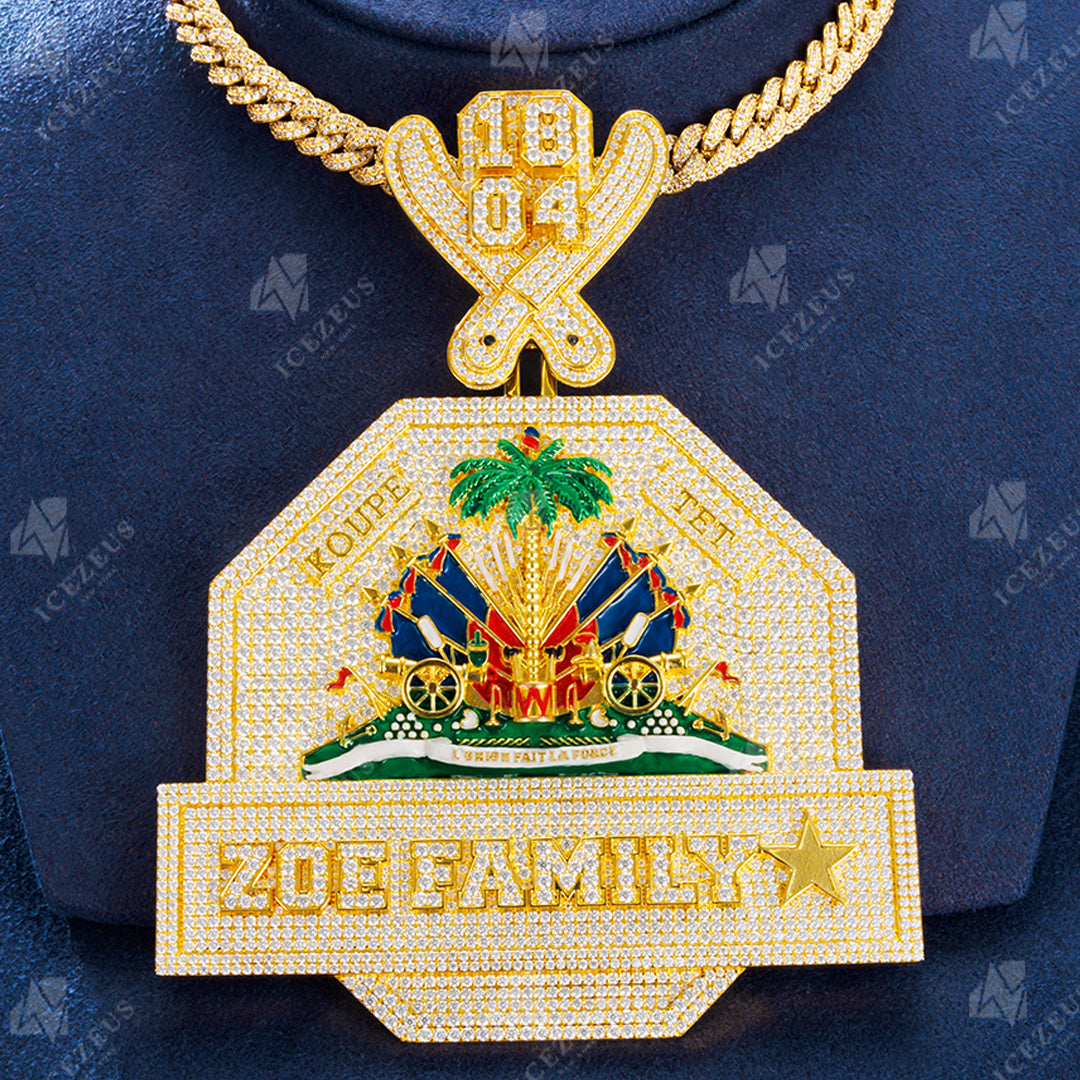 Custom Iced Out Logo Pendant – IceZeusShop