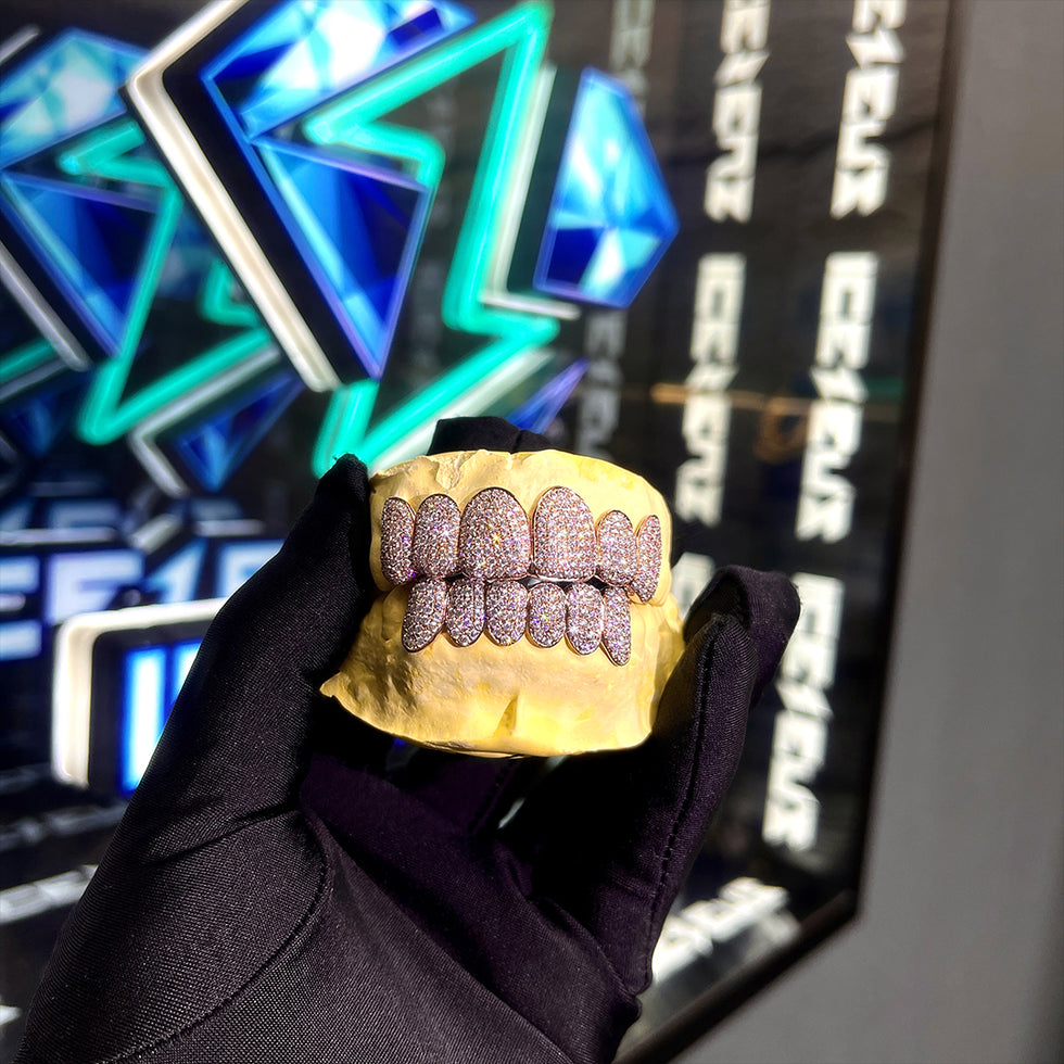 Iced Out Grillz for Men & Women – Custom Moissanite Teeth | IceZeus ...